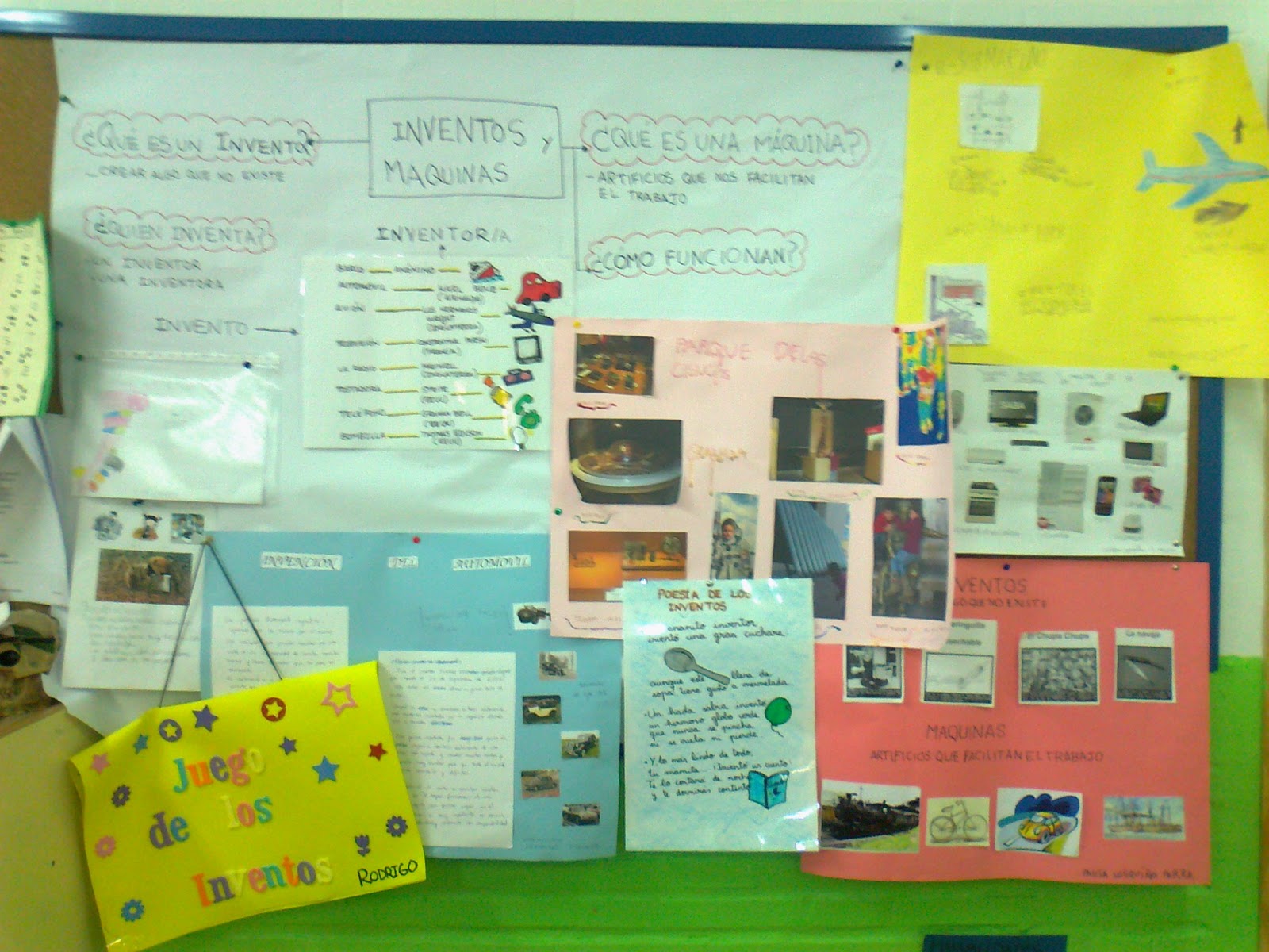 los peques informan: NUESTROS TRABAJOS DE LOS INVENTOS Y LAS MÁQUINAS
