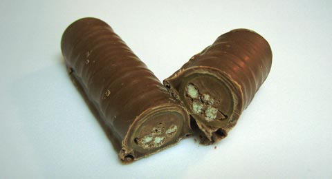 CADBURY Boost Bar:crispy outer layer, moist inside