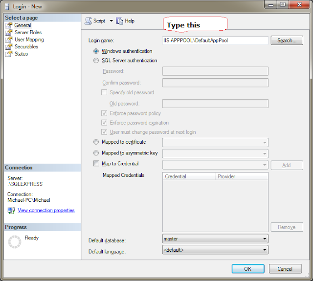 class Programmer : IEnableMuch {: Login failed for user IIS APPPOOL ...