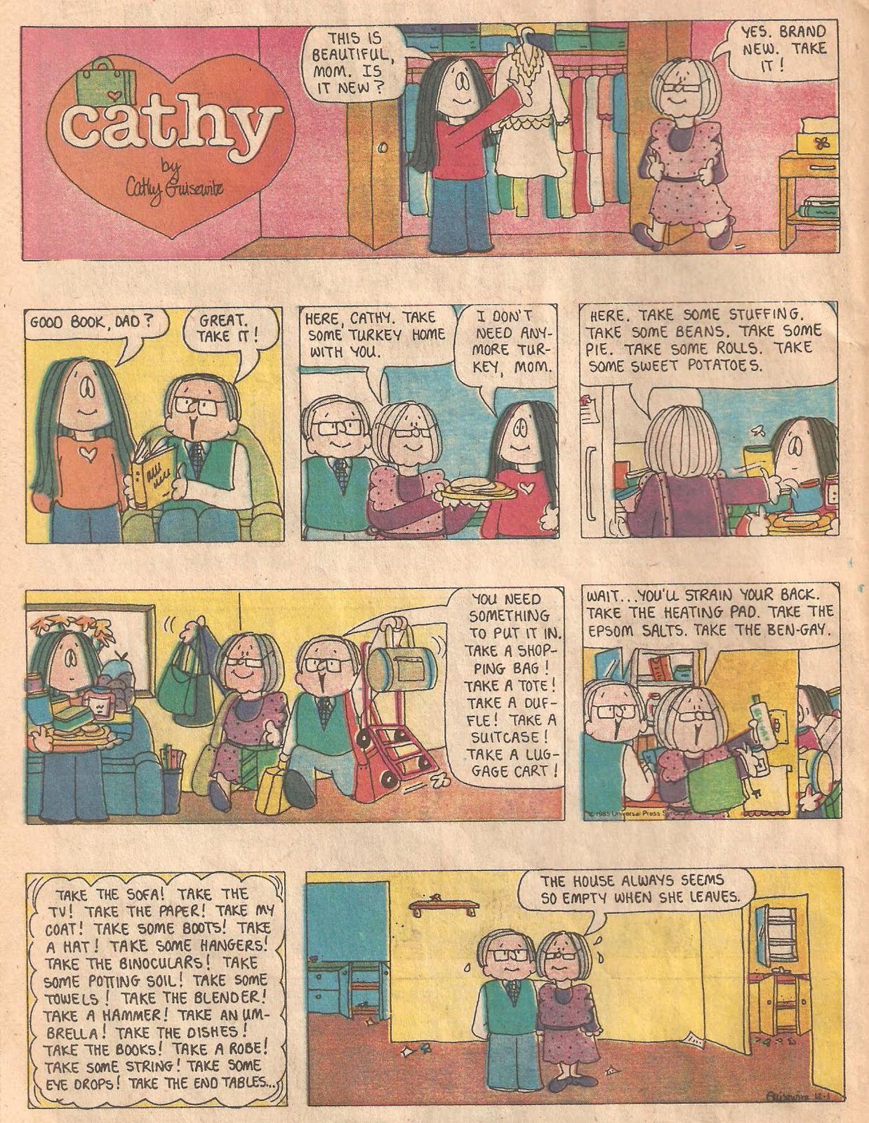 Sunday Comics Debt: Cathy Gets Wise