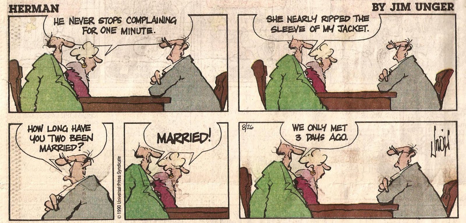 Sunday Comics Debt: Wedding Outtakes