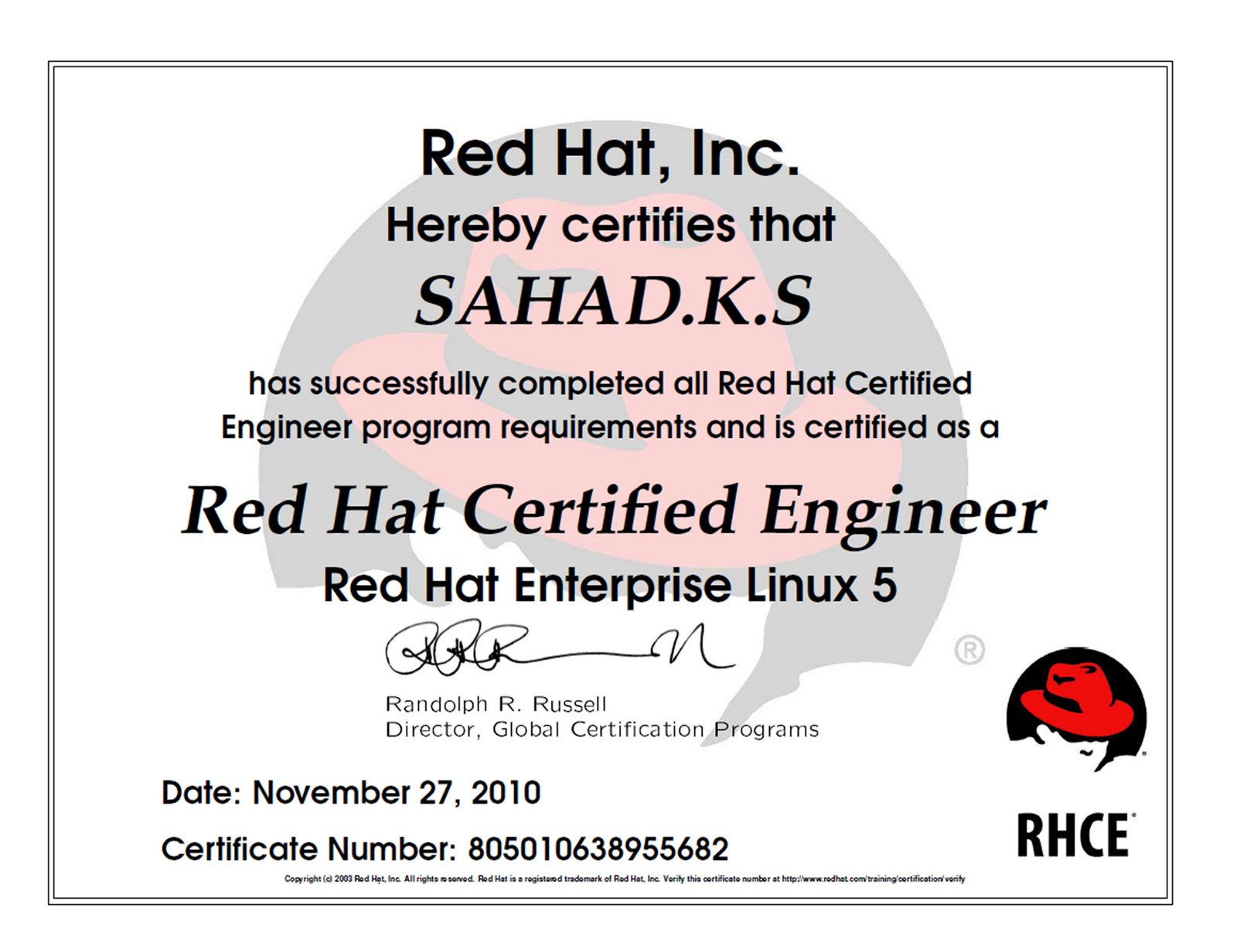 Ultimate Indian: RED HAT CERTIFIED ENGINEER