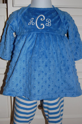 The Cherry Tree 123: New Velour Minky Dot Dress and Leggings