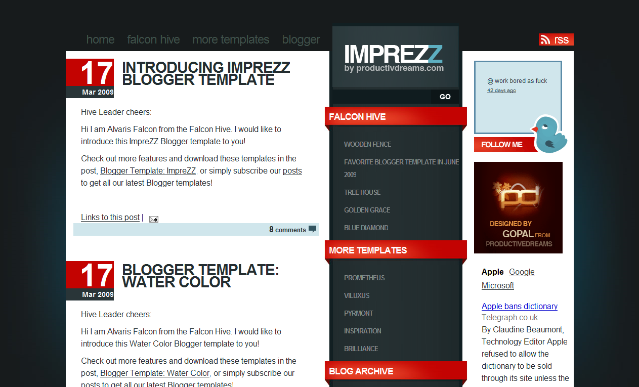 Free and Easy Blogger Templates