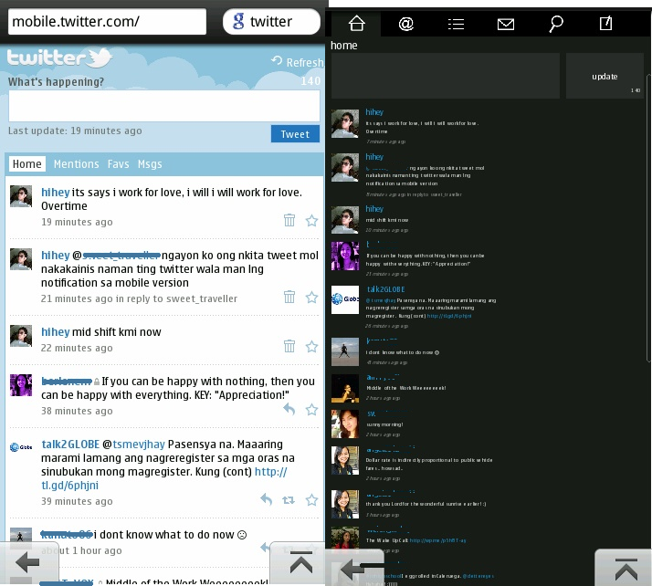 tweetgo.net an alternative mobile interface for twitter, works nice on ...