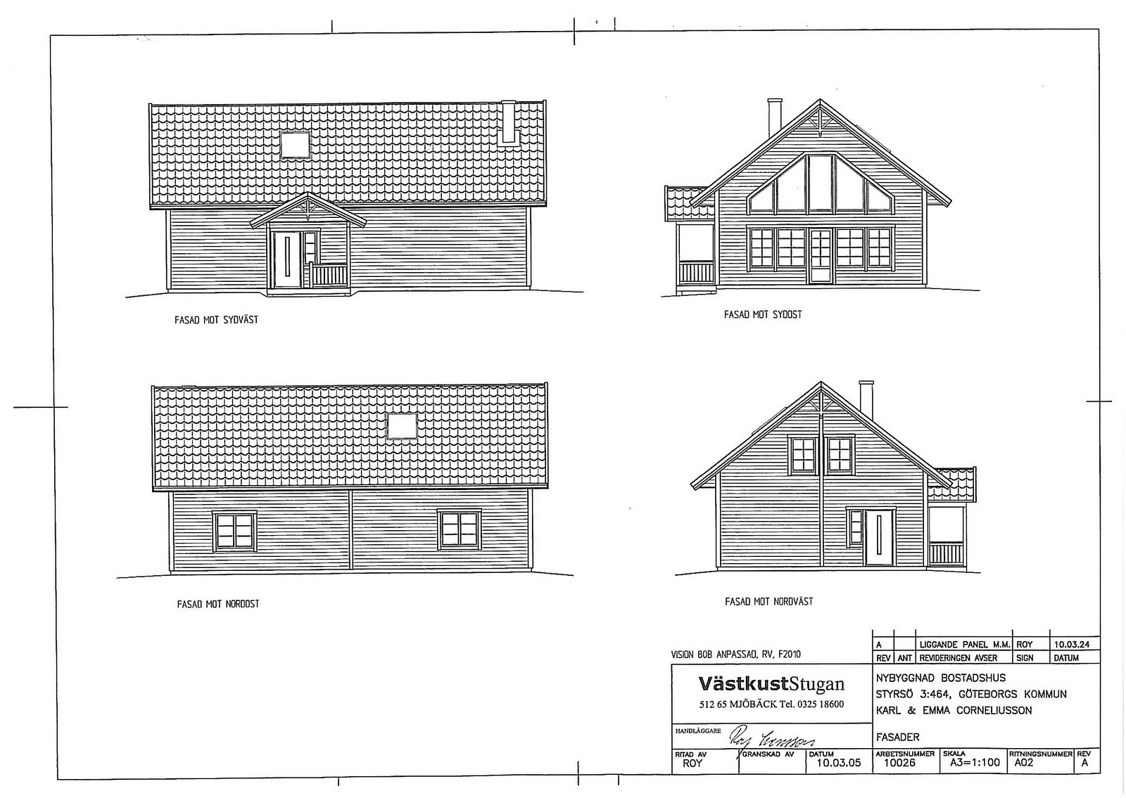 Styrsö Halsvik: Fasadritning