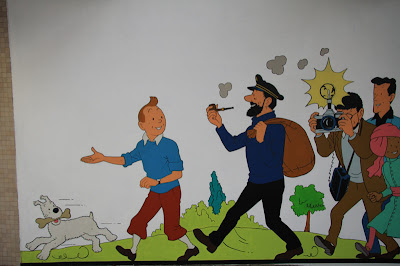 Tintin Mural at Stockel Metro Station