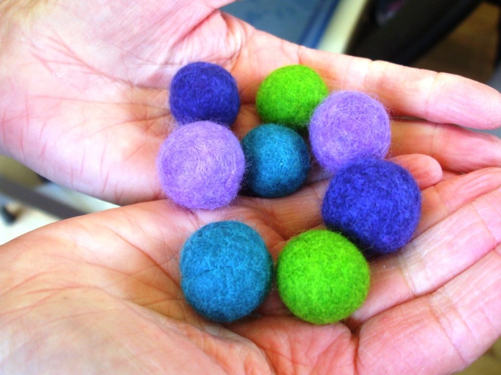 Making Space Penicuik: bead felting and small flat felt shapes tomorrow