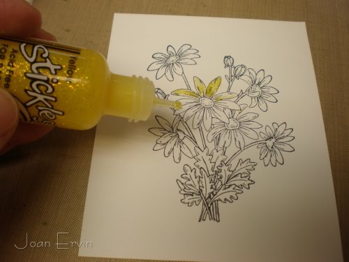 Stamping with a Passion!: Painting with Stickles