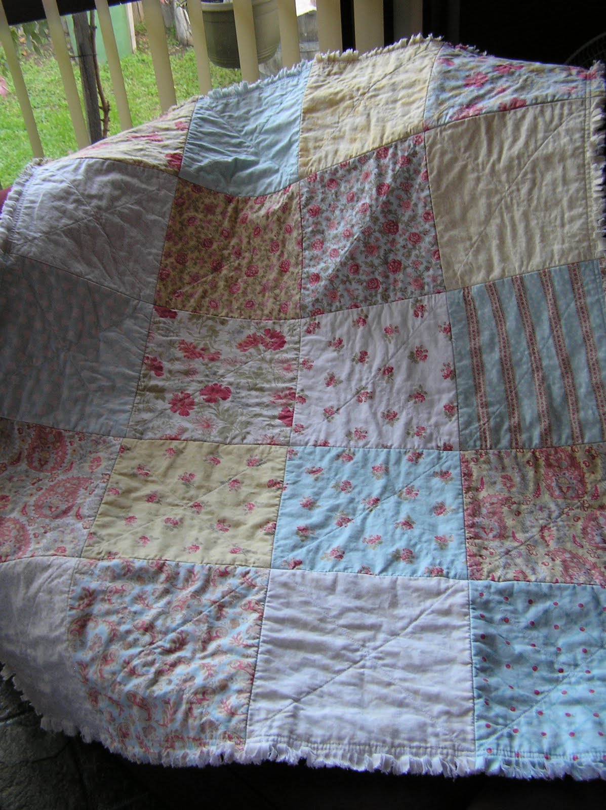 Rag Quilt Using Layer Cakes
