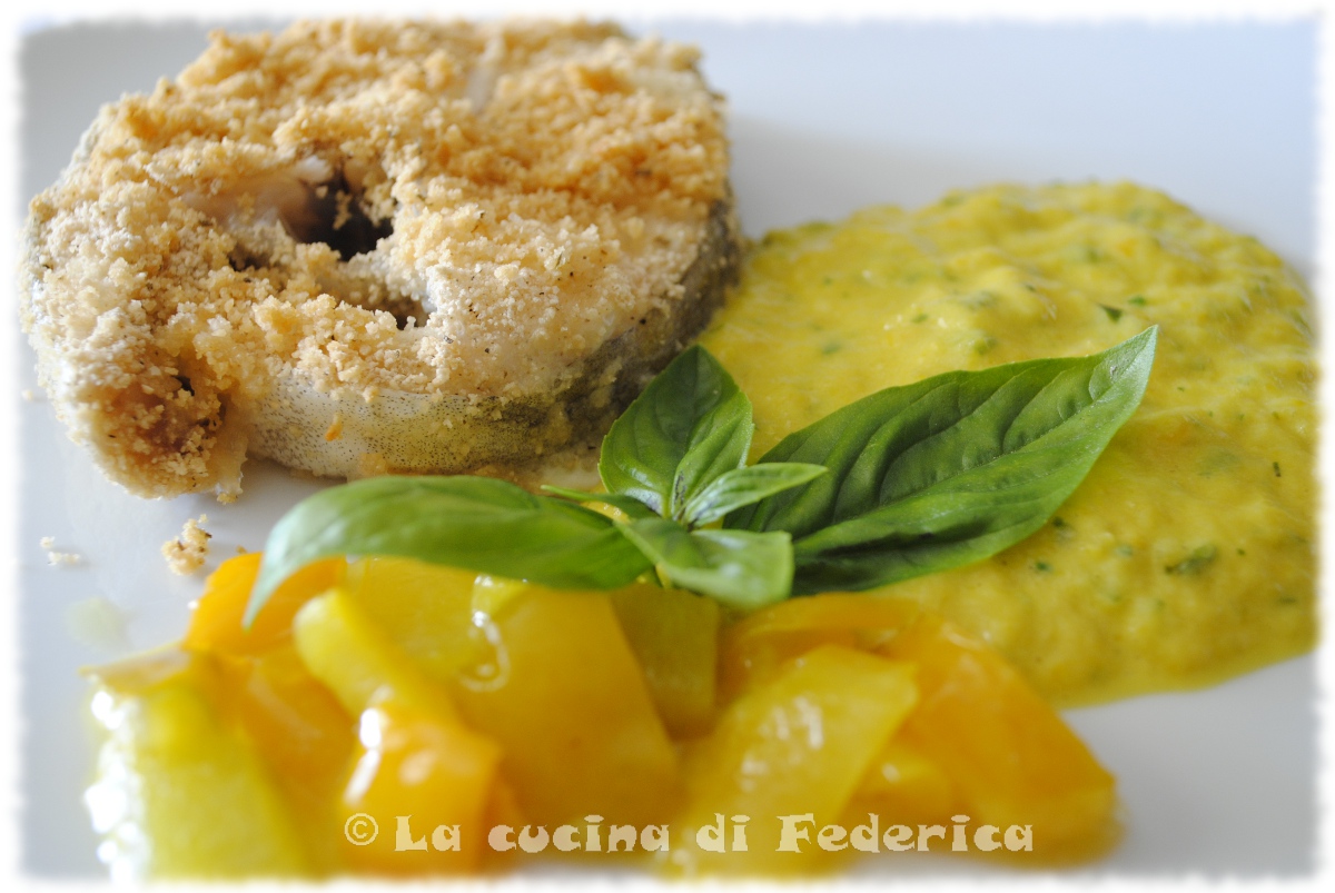 Tranci di merluzzo fresco con peperoni