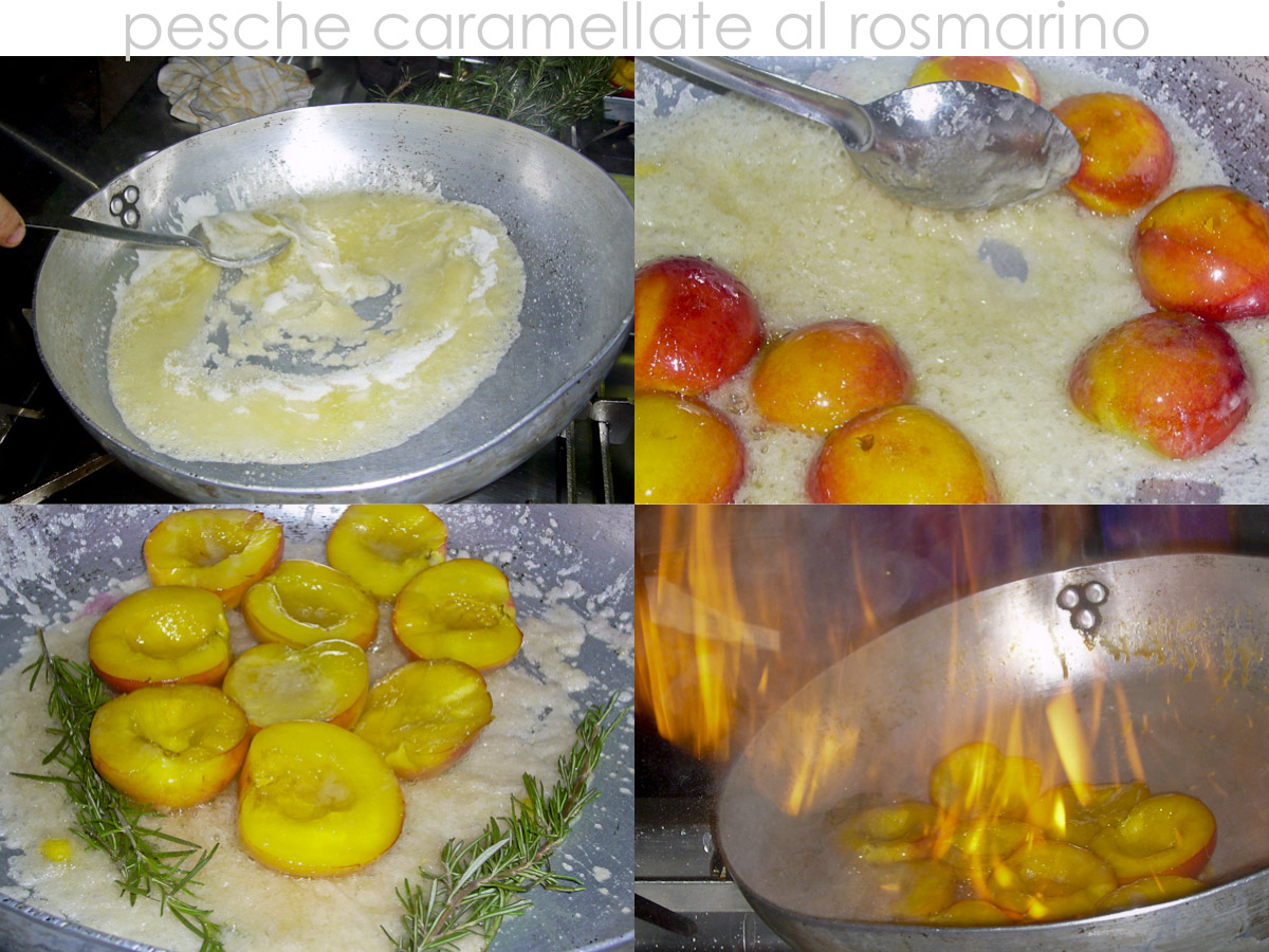 Cucinare, per amore naturalmente.....: Pesche noci caramellate al rosmarino