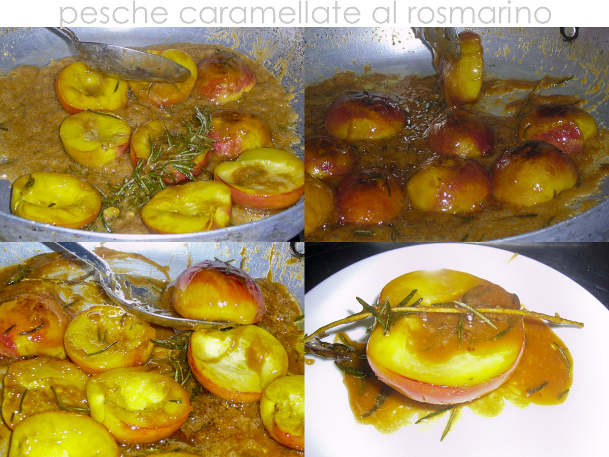 Cucinare, per amore naturalmente.....: Pesche noci caramellate al rosmarino
