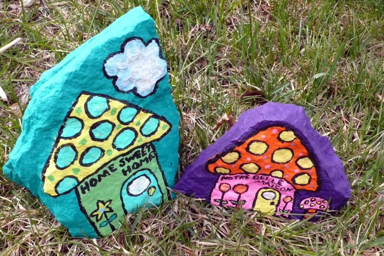 Art Food AND Motherhood: Recycled Art for Kids: Painted Rocks Project ...