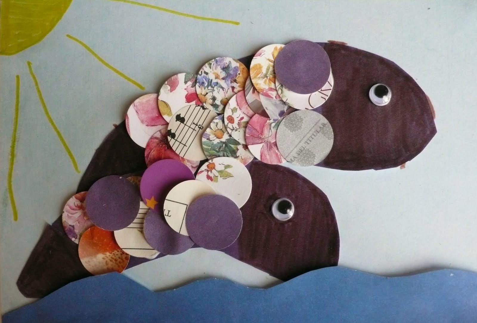Art Food AND Motherhood: Fish Collage for Kids and a Book Series ...