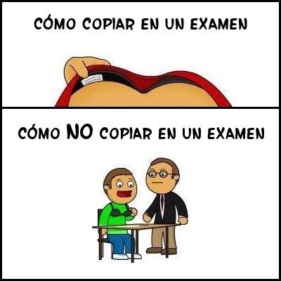 LA CABINA UNIVERSITARIA: Como copiar en un examen