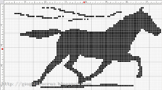♥ Korsstygns-Arkivet ♥: HÄST I SILUETT-KORSSTYNGSMÖNSTER