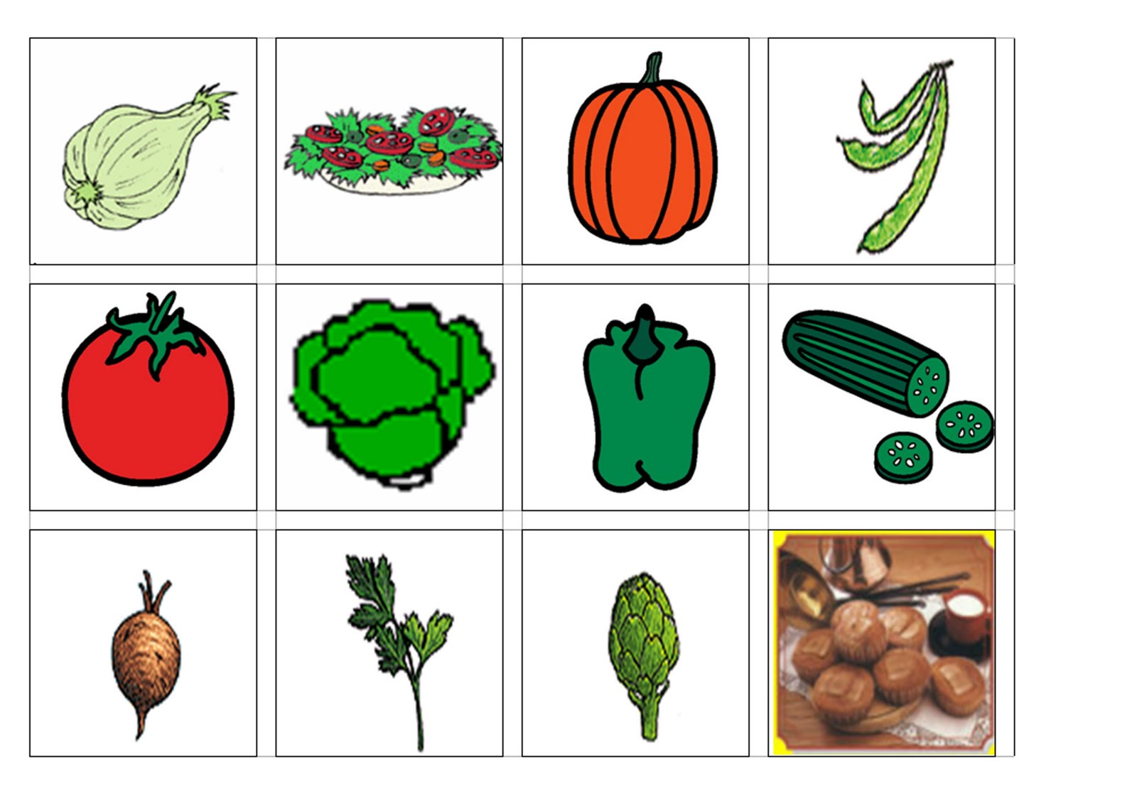 BREAL-Dislexia: Memory Alimentos en mayúscula