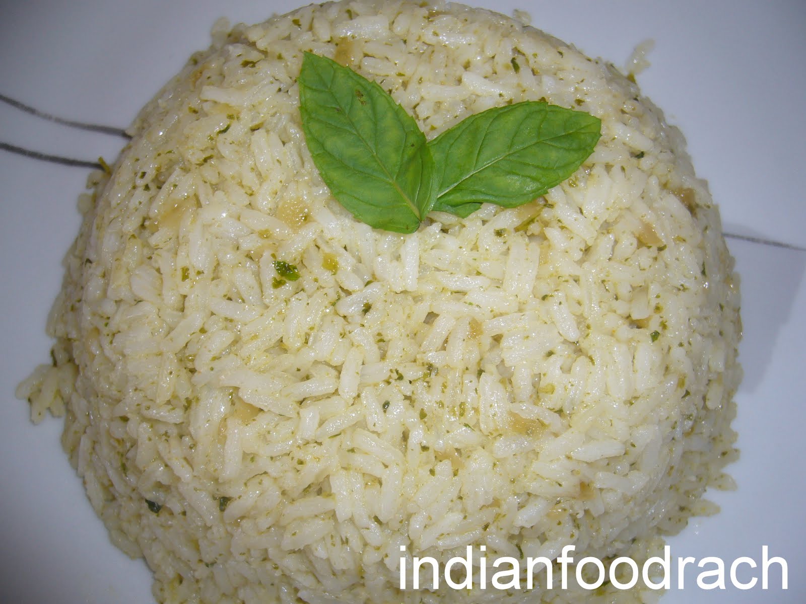 INDIAN FOOD: Mint rice( pudina anna/ pudina sadam)