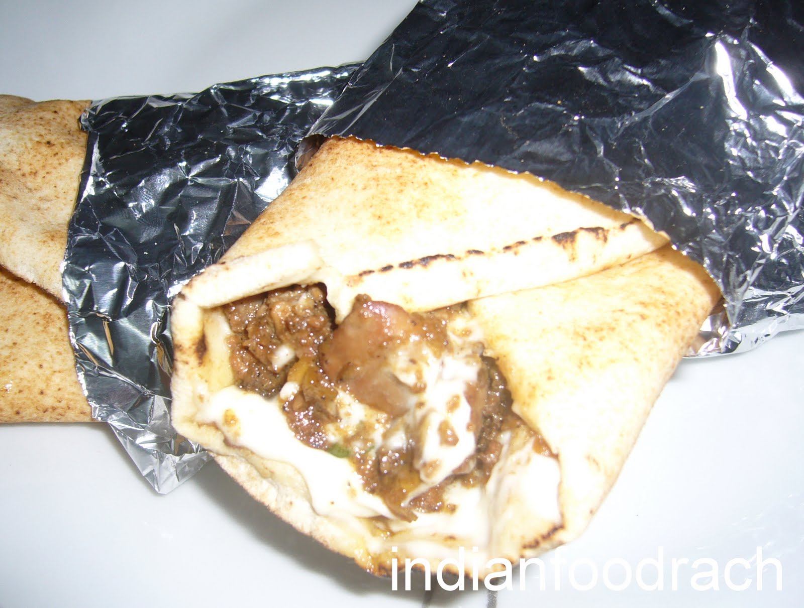 INDIAN FOOD: Chawarma/Shawarma (chicken liver filling)