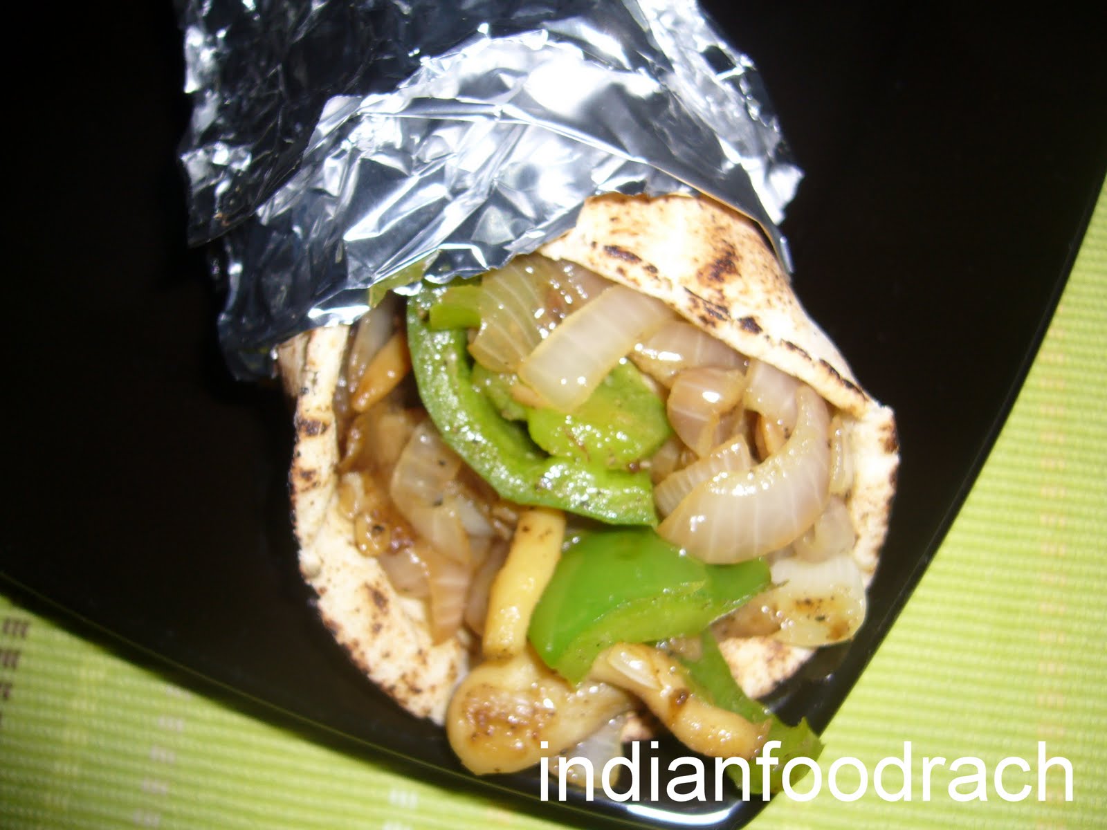 INDIAN FOOD: Veg wrap (Mushroom filling)