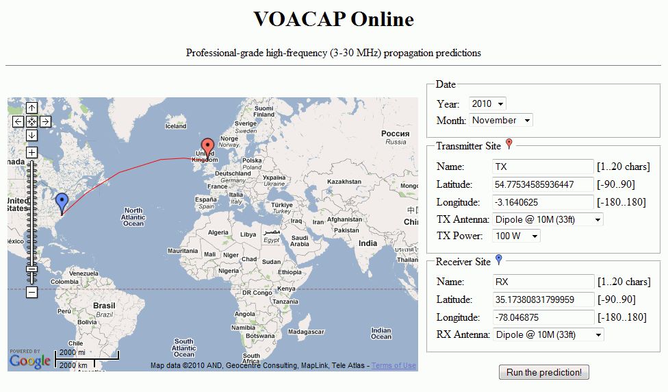 VOACAP Online • AmateurRadio.com