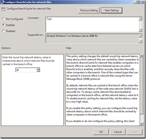 ConfigMgr: Configuring SCCM and Branch Cache
