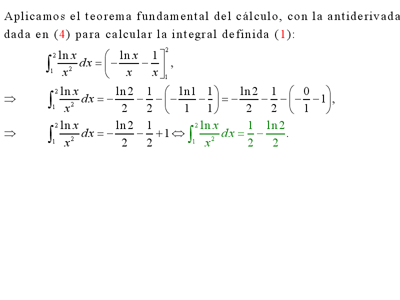 Cálculo21: Integral definida aplicando el método de integración por ...