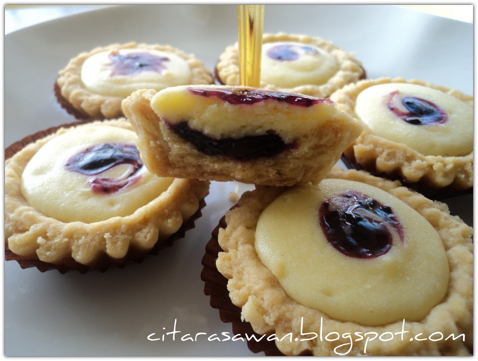Blueberry Cheese Tart / Tart Keju Blueberi ~ Resepi Terbaik
