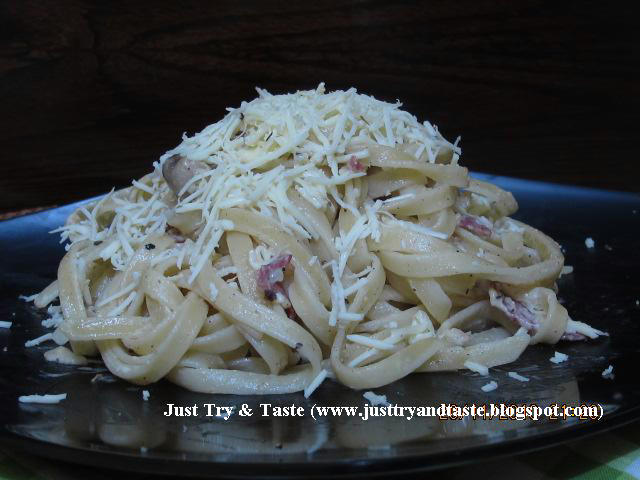 Resep Pasta dengan Jamur, Smoked Beef & Saus Putih | Just Try & Taste