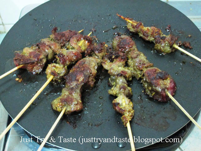 Resep Sate Hati Ampela Ayam Bumbu Serundeng | Just Try & Taste