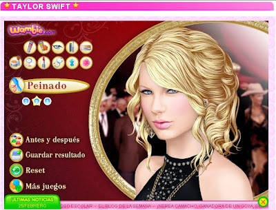Revista Bomba: Juegos Wambie: Lookea a Taylor Swift