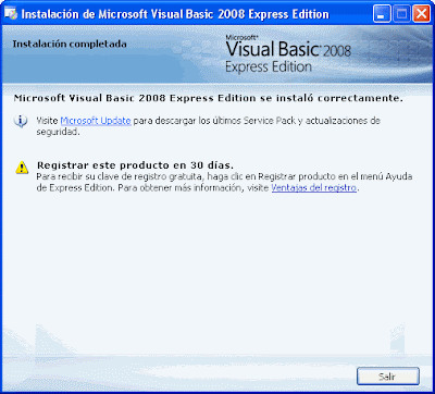 Instalacion de Visul Basic: Instalacion Visual Basic