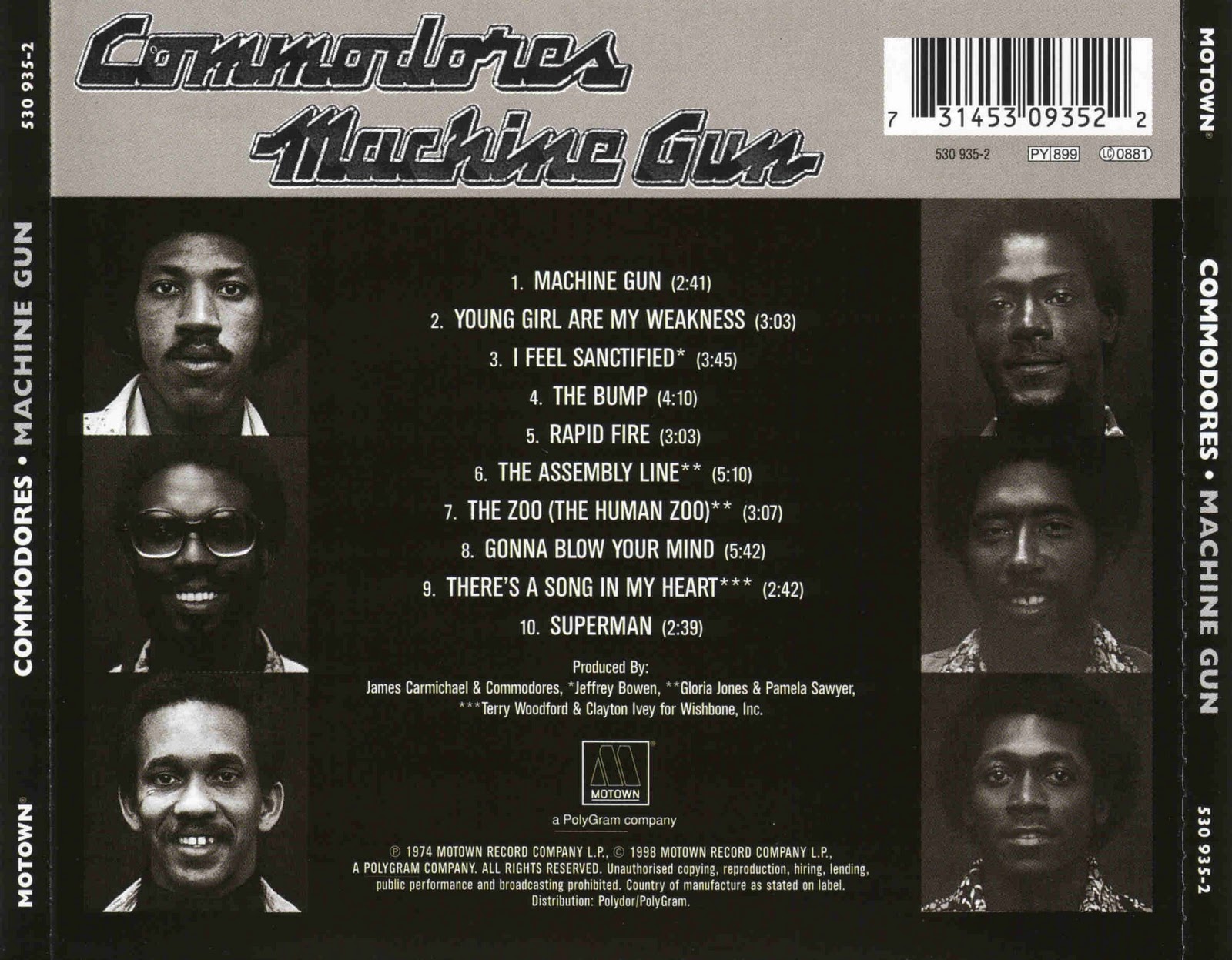 Musicotherapia: Commodores - Machine Gun (1974)