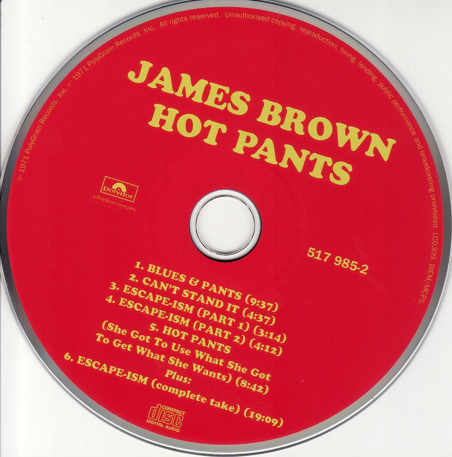 Musicotherapia James Brown Hot Pants 1971
