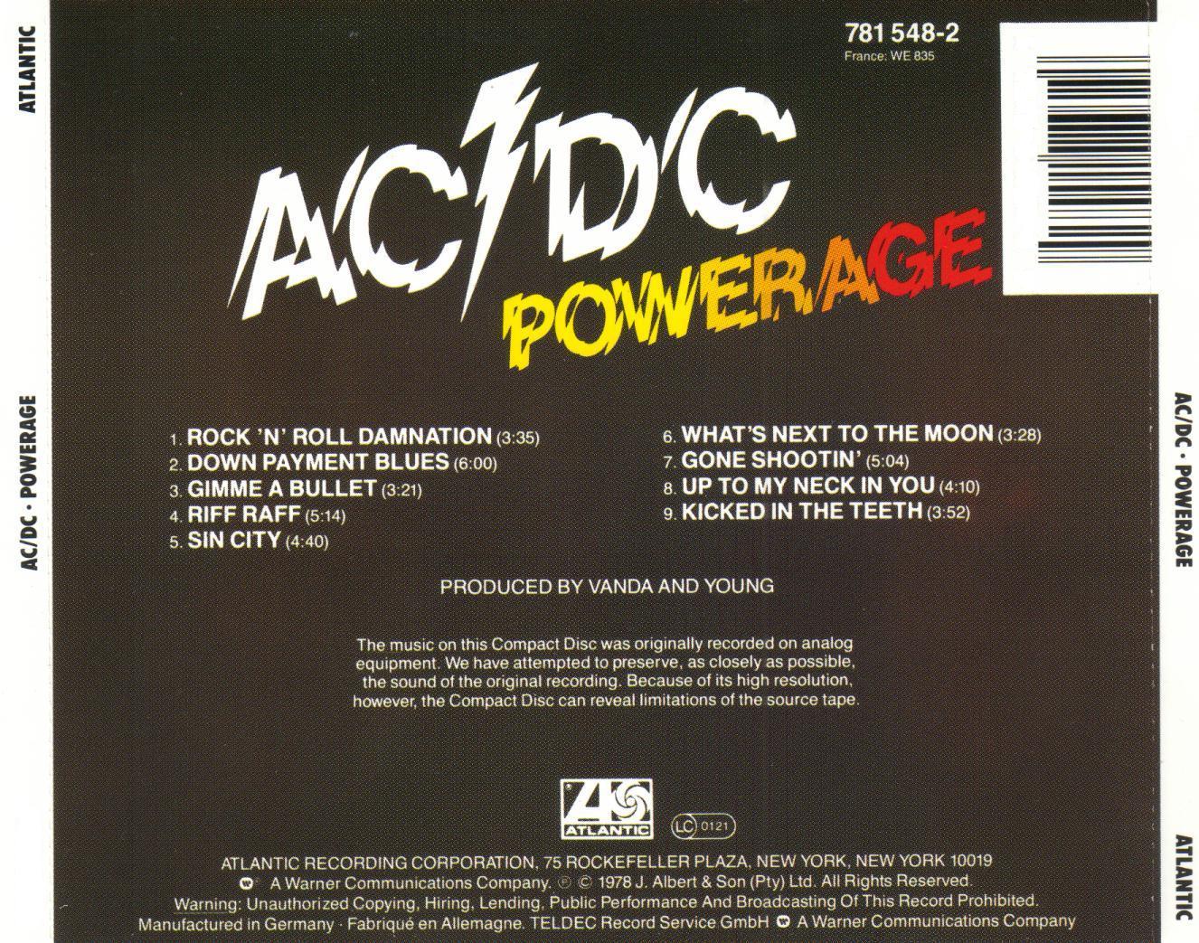 Musicotherapia Acdc Powerage 1978