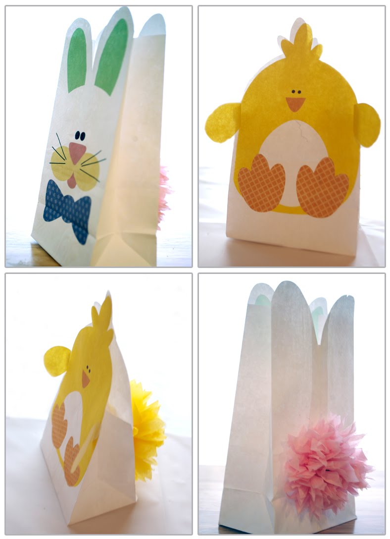 Green Lily Designs: FREE Bunny and Chick Easter Bags download