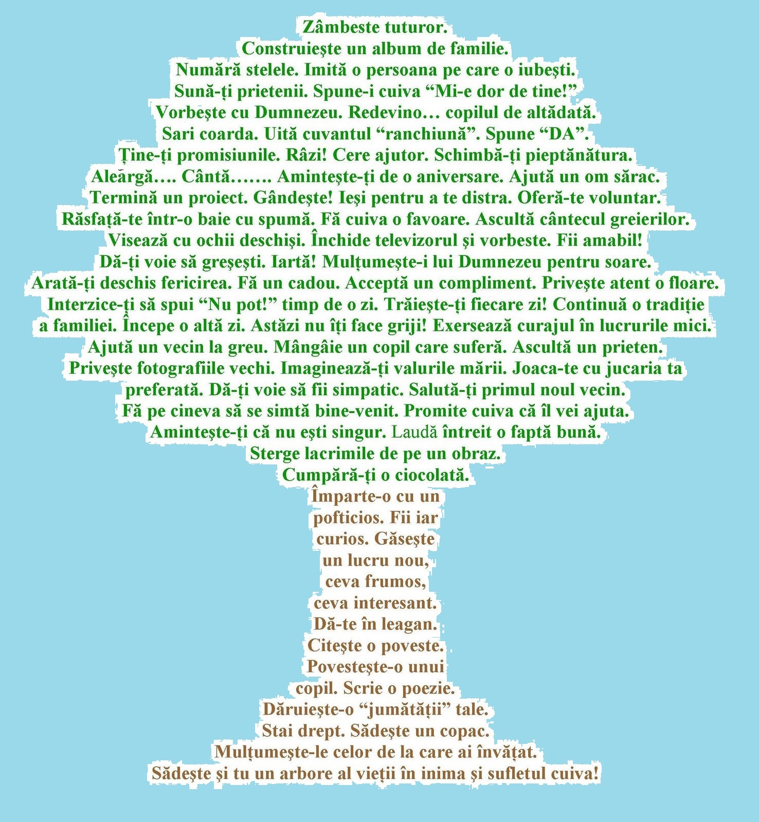 *Îndrăznește să speri !*: Copacul Fericirii