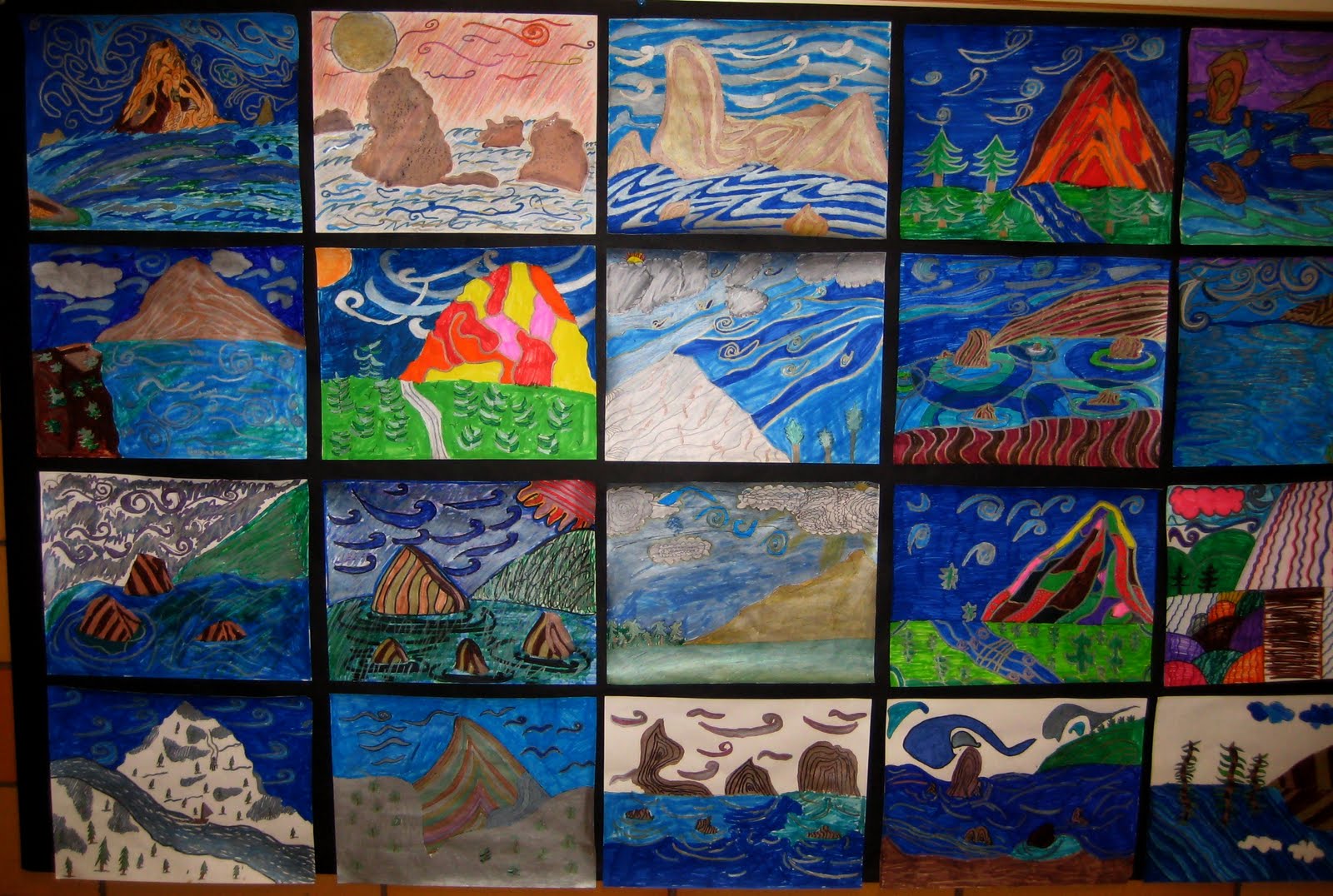 Mrs. Art Teacher!: rhythm and movement landscape