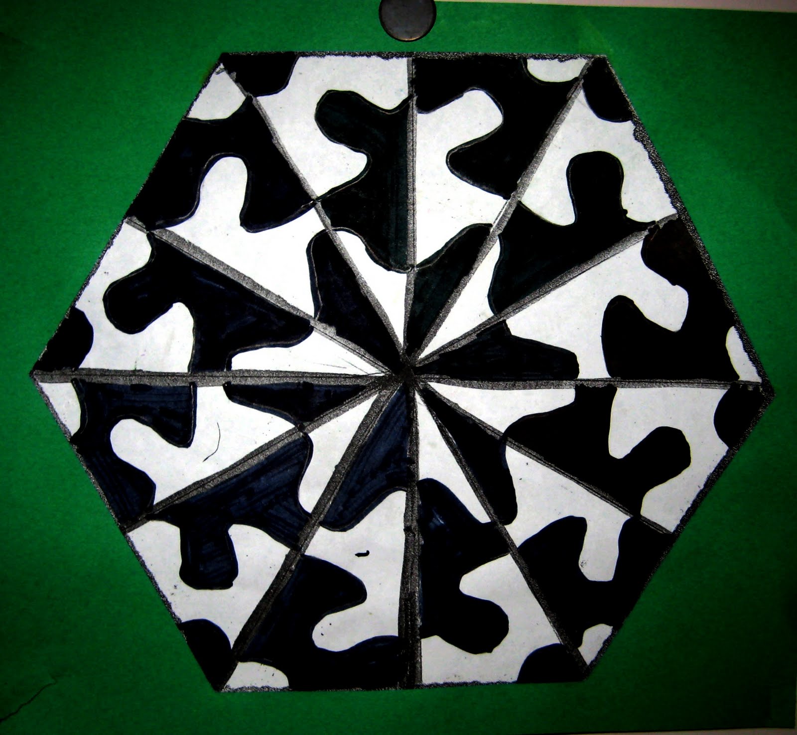 Mrs. Art Teacher!: positive/negative space radial desgins