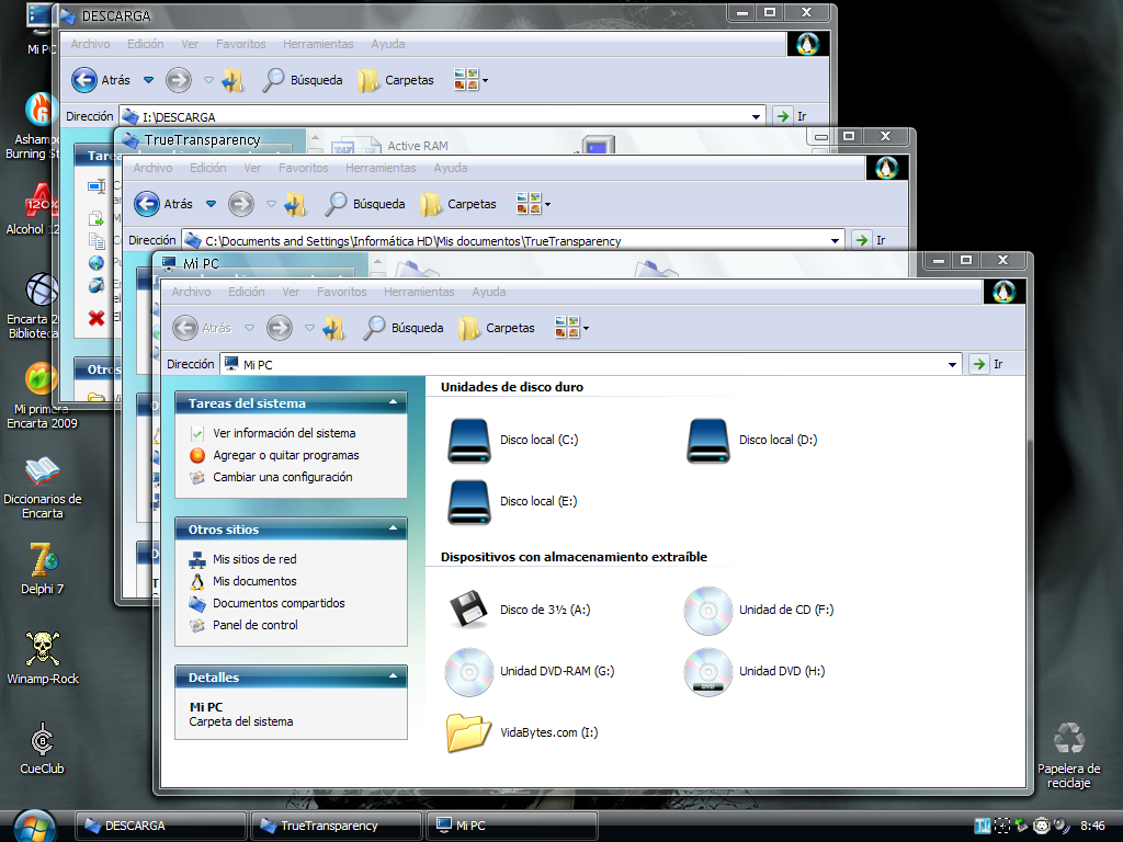 Transparencia en ventanas de Windows XP/Vista con TrueTransparency ...