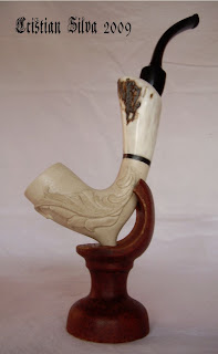 Pipas de arcilla, Clay Pipe: Pipa con aire europeo.