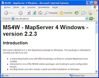 Jorge Cordero Zambrano: Instalación de MS4W (MapServer 4.x para ...