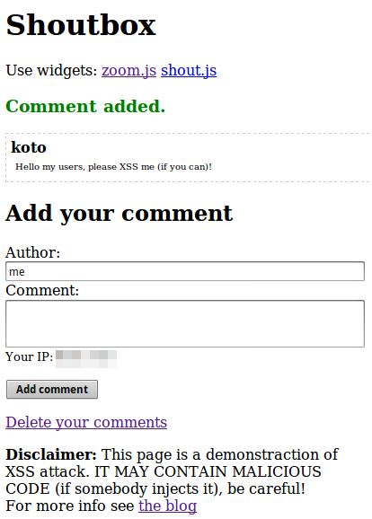Test your skills with this XSS hackme (rev. 2)