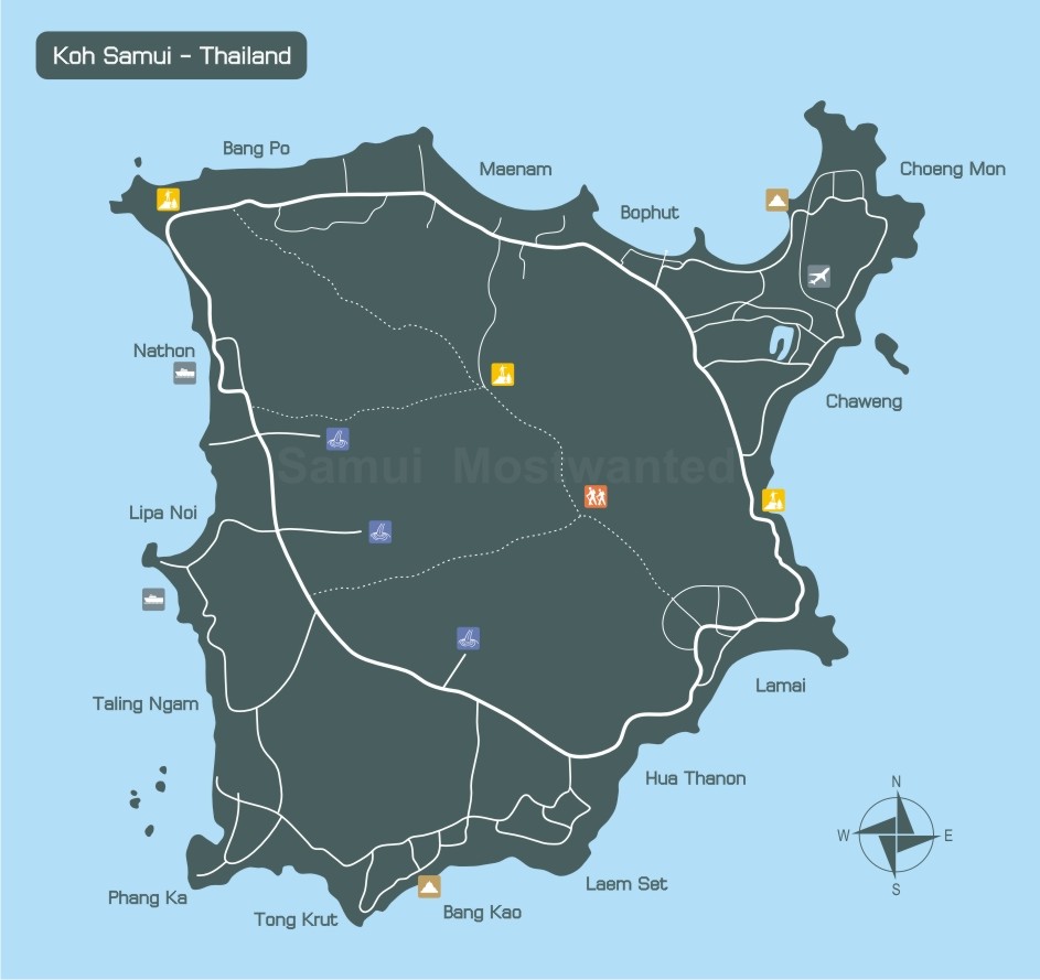SAMUI MOSTWANTED - KOH SAMUI NEWS AND INFORMATION: Samui Map