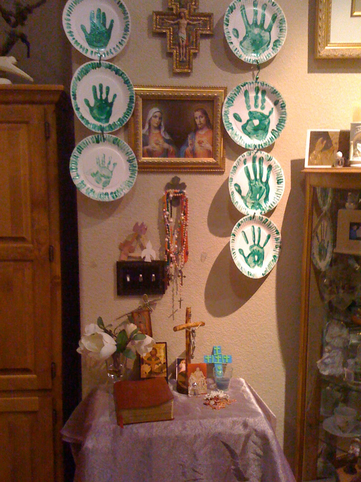 Family At The Foot Of The Cross: Home Altar/Prayer Table