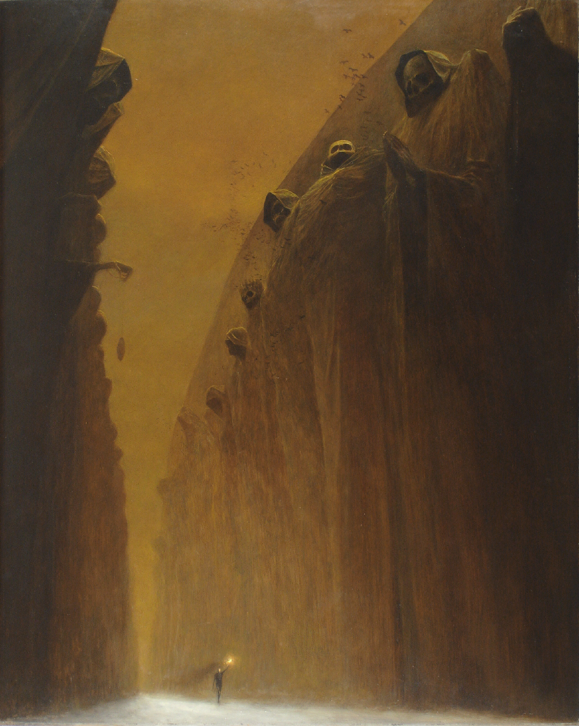 Zdzislaw Beksinski Gallery: Beksinski in his studio