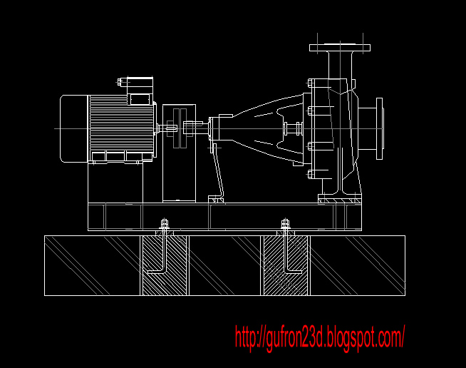 Gambar AutoCad 2D Dan 3D: Gambar Pompa