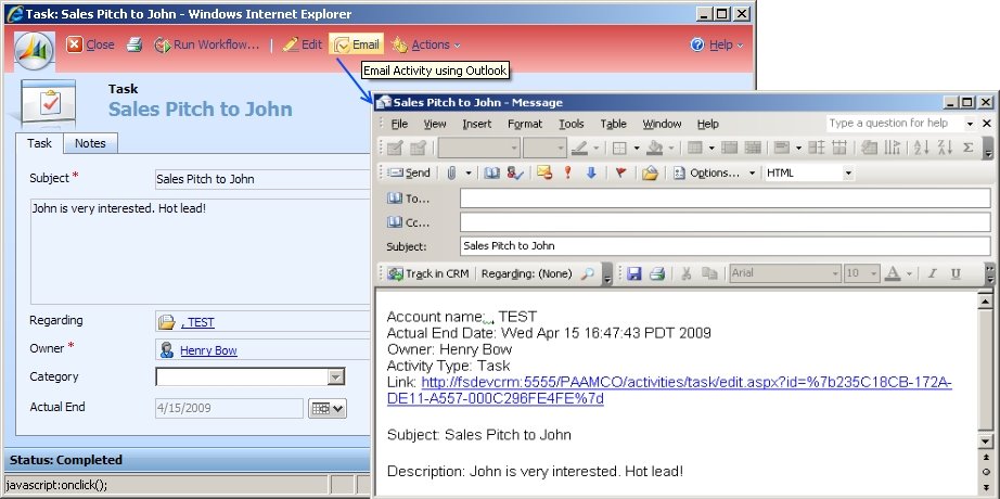 Create an Outlook Email with Message Body using a CRM Activity ...