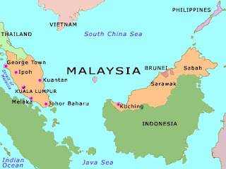 อาเซียนศึกษา:ประเทศมาเลเซีย: แผนที่ - ประเทศมาเลเซีย (Malaysia)